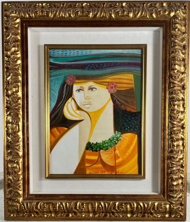 Vittorio Maria Di Carlo (1937/38-2015) Gemälde mit eine Dame | Kaufen auf Ricardo