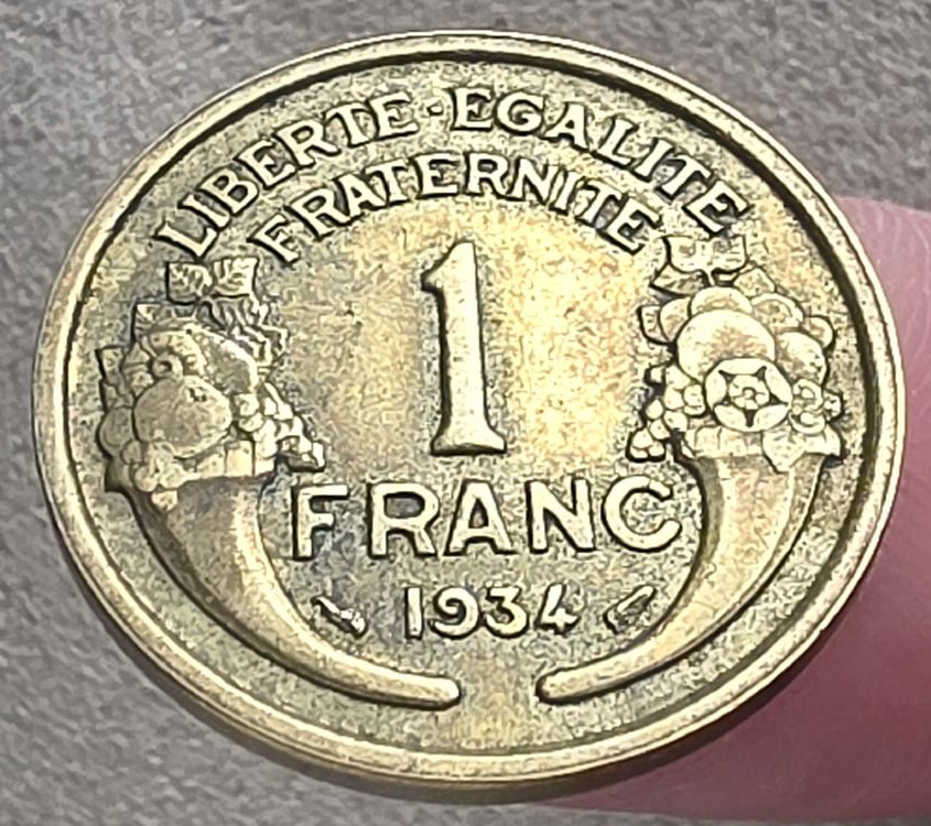 FRANKREICH 1 FRANC 1934 (Gebraucht) in Winterthur für CHF 0.5 – mit Lieferung auf Ricardo kaufen