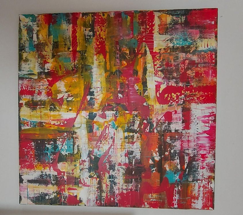 Gemälde "Schöns Bild" ☺️ von mir selbstgemalt 80×80 (Gebraucht) in Riehen für CHF 120 – mit ...