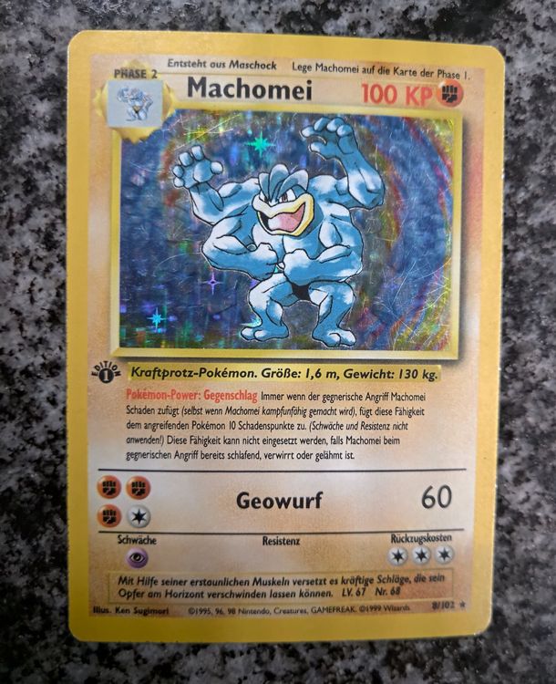 Pokemon Karte Machomei Holo (Gebraucht) in LEUZIGEN für CHF 12 – mit Lieferung auf Ricardo kaufen