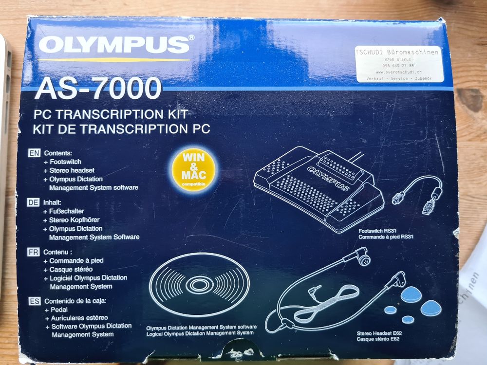 Olympus AS-7000 PC Transcription Kit für Mac & Windows (Neu und ...
