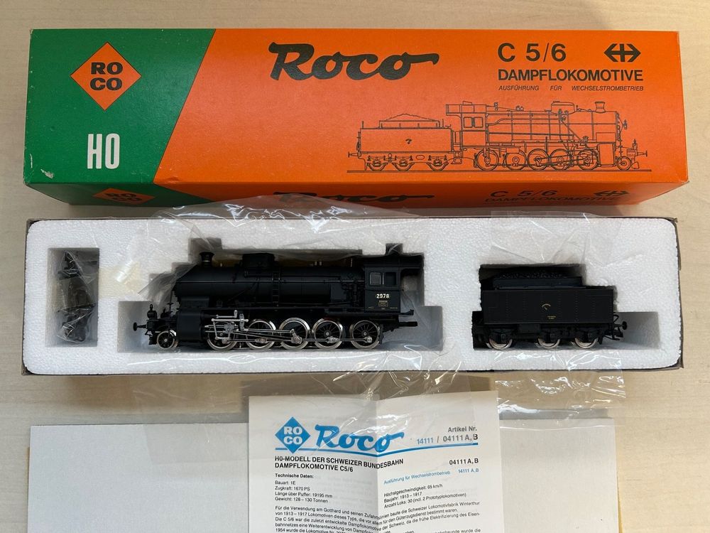 Roco 14111A C5/6 Gotthard Elefant SBB 2978 H0 (Neu und originalverpackt ...