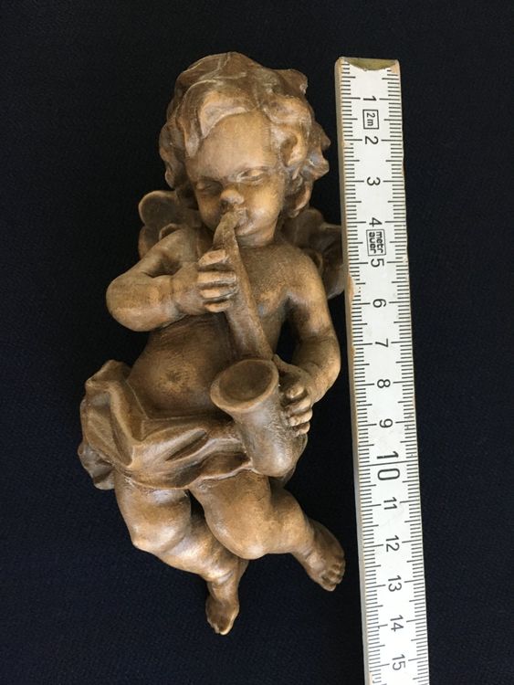 Engel Putte Holz mit Trompete | Kaufen auf Ricardo