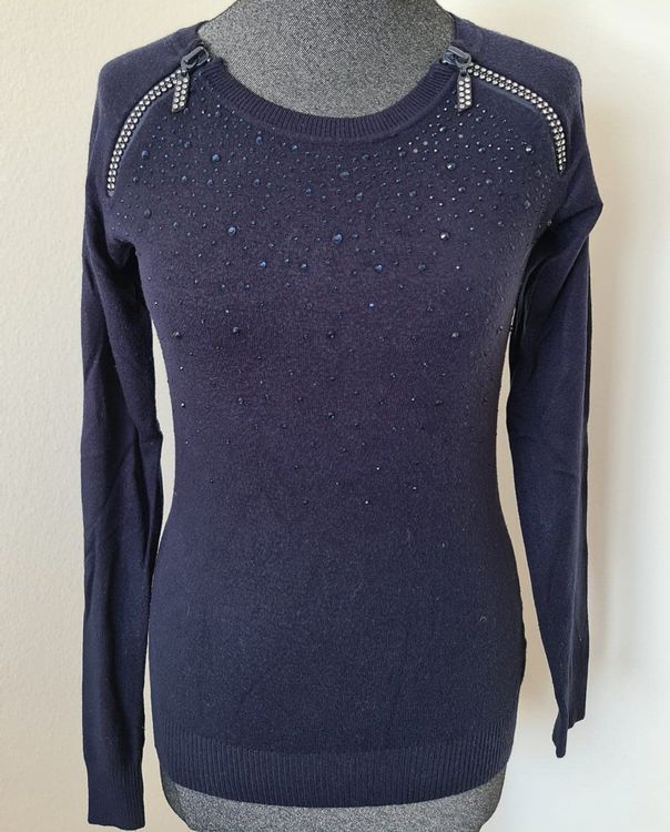 Blauer Strass Pullover | Kaufen auf Ricardo