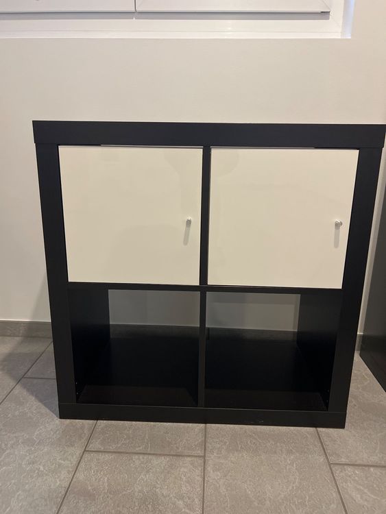 Ikea Expedit Regalsystem (2x2), dunkelbraun/schwarz (Gebraucht) in ...