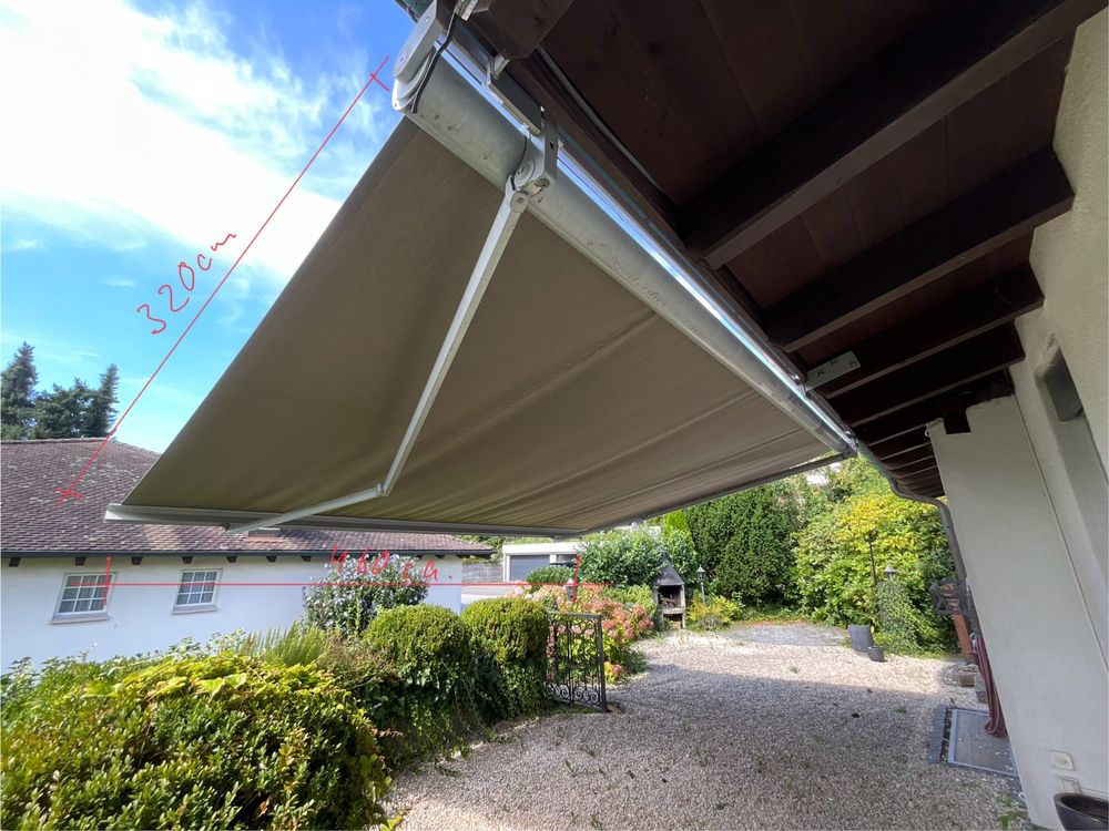 Stobag Markise ca. 3.2x4.6m, Sonnenschutz Terrasse Garten (Gebraucht ...