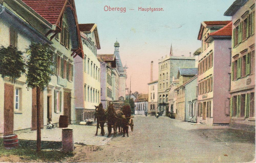 AI Oberegg Hauptgasse mit Fuhrwerk | Kaufen auf Ricardo