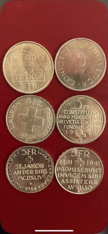 Schweiz 5 Franken 1936-1963 mit Laupen | Kaufen auf Ricardo