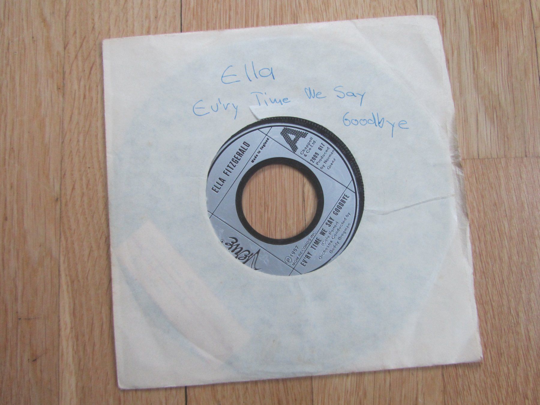 Ella Fitzgerald Ev`ry Time We Say Goodbye - Verve Single (Gebraucht) in ...