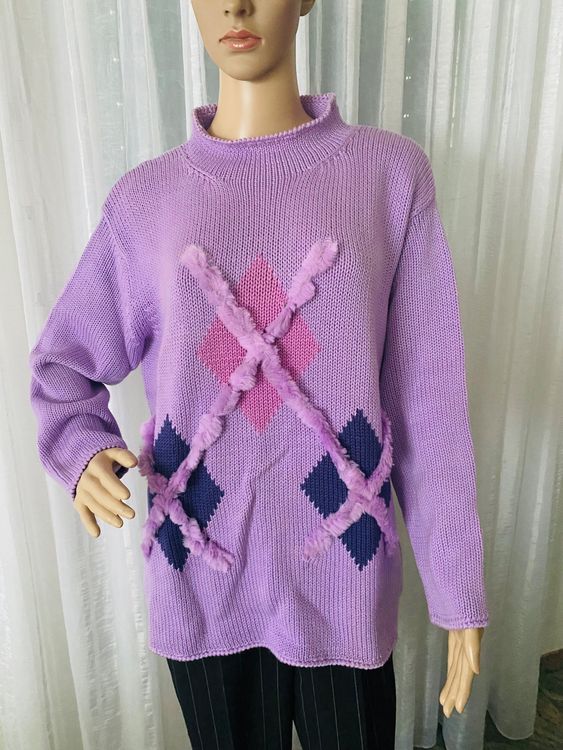 perfekter Auftritt - RHOMBEN-Pullover von APART, lila, 44/46 (Neu ...