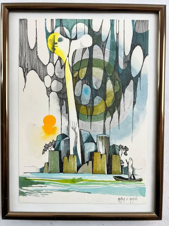 Vision einer Toteninsel im Jahr 2091 ( ca25x19cm) | Kaufen auf Ricardo