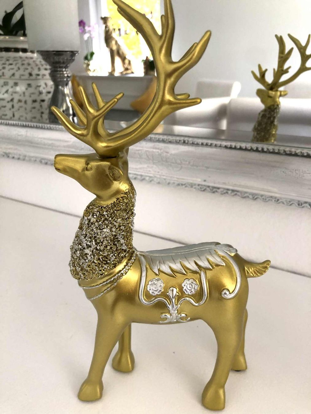 EINZELSTÜCK SONDERPREIS ‼️ Deko Hirsch 🦌 goldig 27 cm (Neu und ...