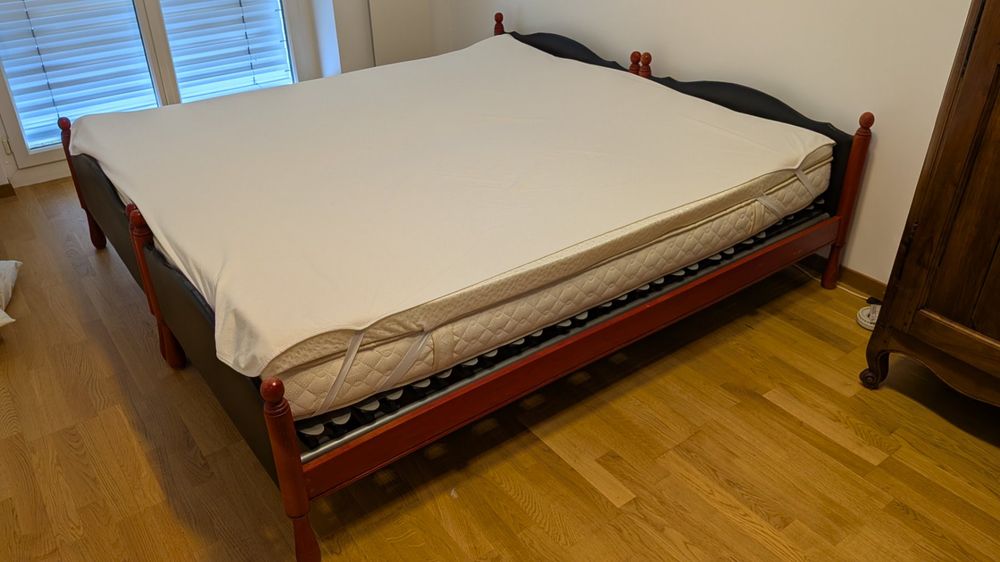 Double lit en bois / 2 lits simples (180x200cm) Pirelli (Gebraucht) in ...