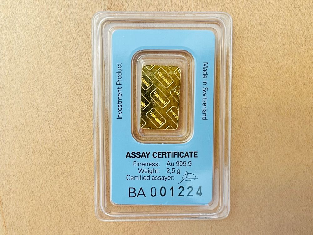 2.5g Valcambi - N° 1224 (Neu (gemäss Beschreibung)) in Weinfelden für CHF 257 – mit Lieferung ...