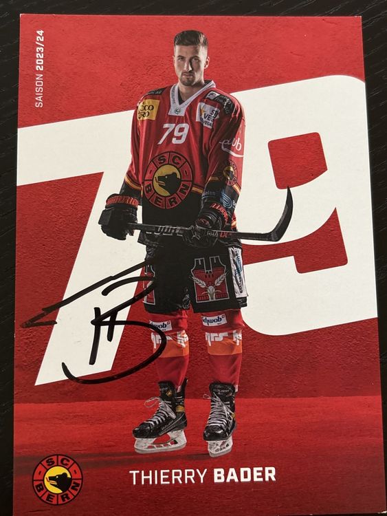 Signierte Karte Thierry Bader SC BERN 2023/24 (Gebraucht) in Uetendorf ...