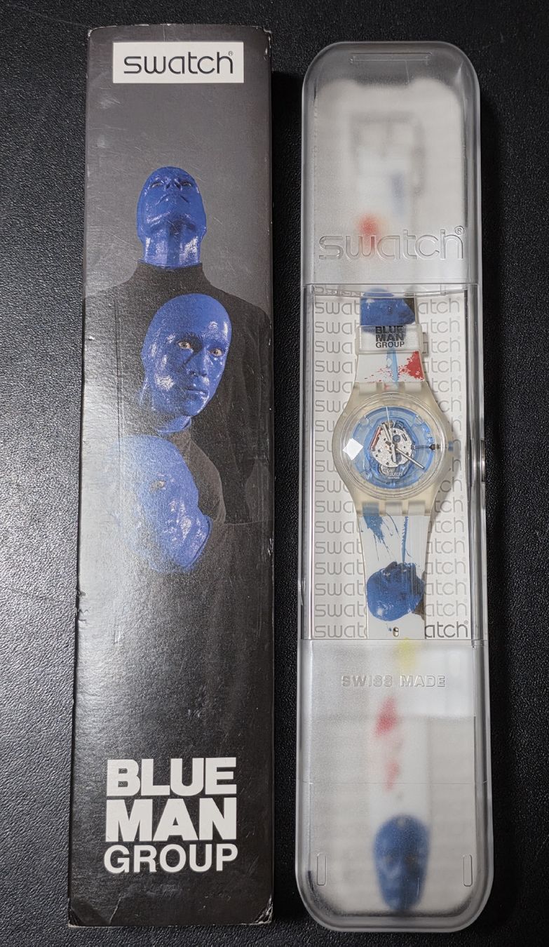 Swatch Blue Man Group, montre collector, excellent état! (Neuf avec ...