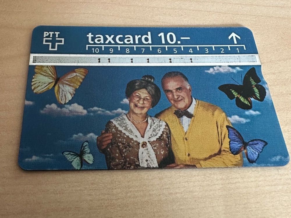 Taxcard 10.- Schmetterlinge / Grosserlten PTT Vintage (Gebraucht) in Arlesheim für CHF 1 – mit ...