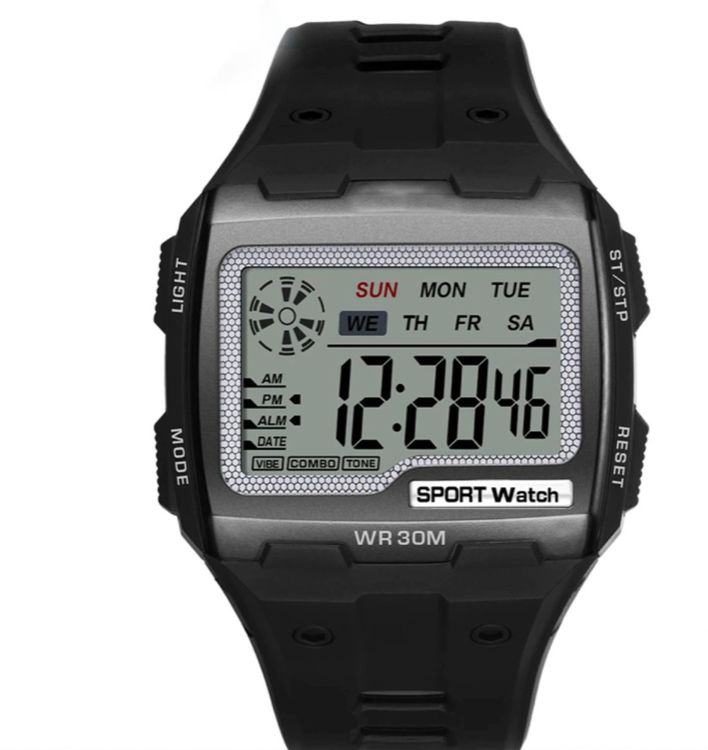 Große Zahlen 3ATM Wasserdicht Männer Digital Uhr (Neu und ...