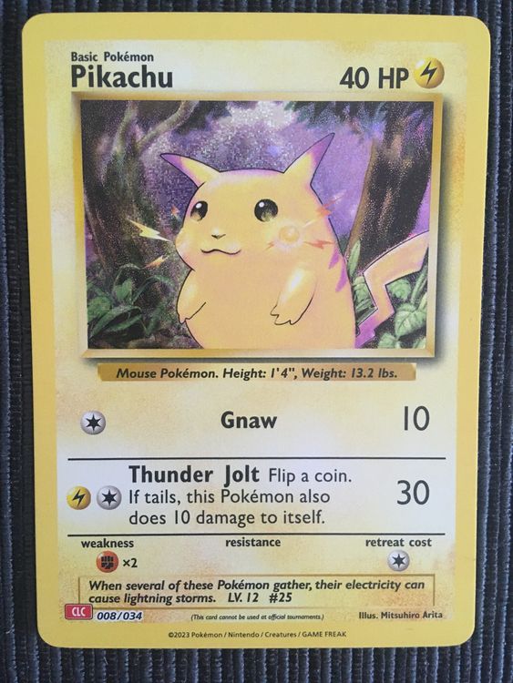 Pokemon Pikachu Holo CLC Classic Collection (Neu (gemäss Beschreibung ...