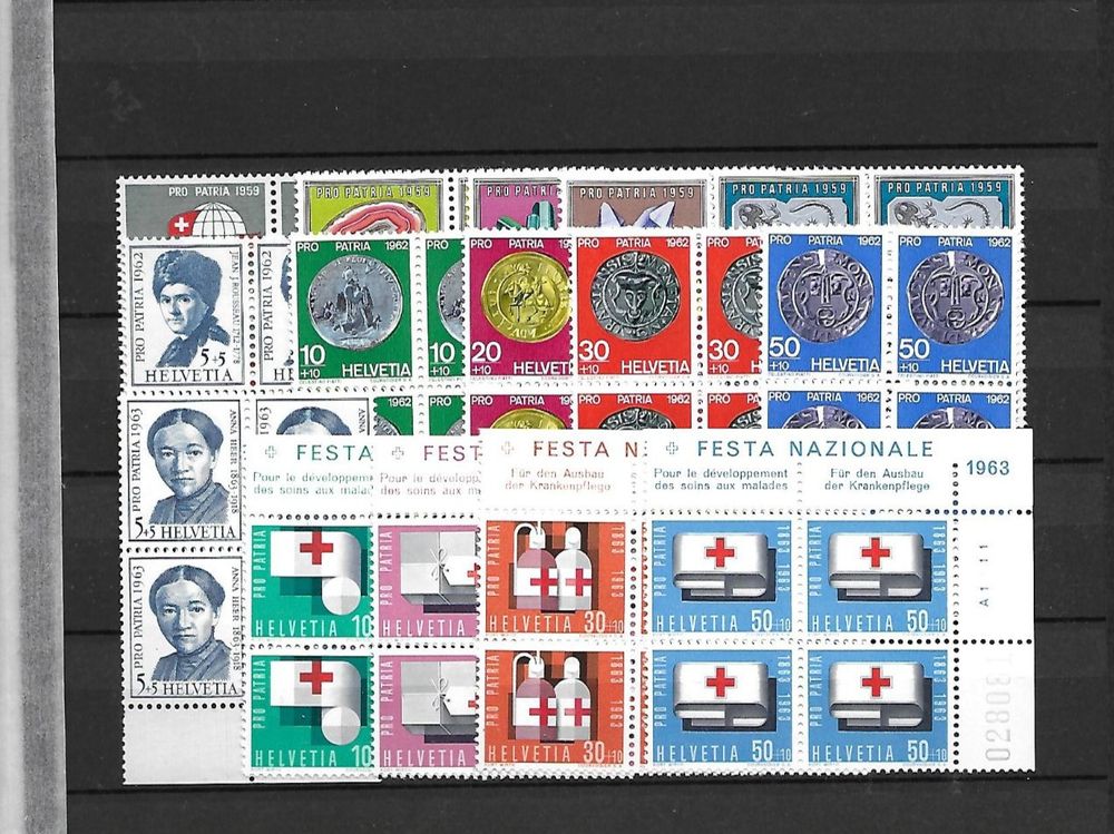 PP ** Viererbl.1959/62/63 Kat: CHF 78.- (Neu (gemäss Beschreibung)) in Basel für CHF 4 – mit ...