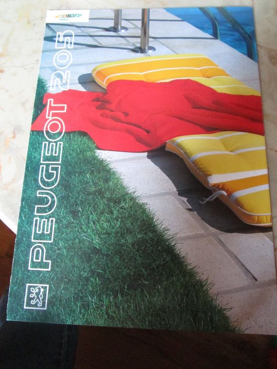 PEUGEOT 205 COLOR LINE FALT-PROSPEKT A4 8 SEITEN 1991 (Gebraucht) in ...