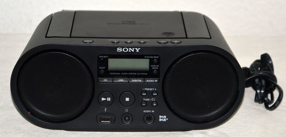 Boombox Sony ZS-PS55B Radio DAB+ / CD / FM / USB / Aux In (Gebraucht ...