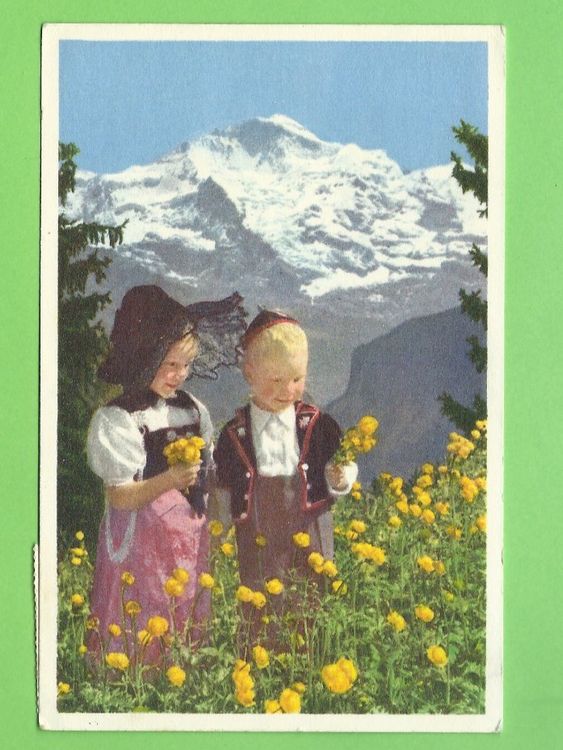 Vintage Postkarte Kinder Berner Trachten (Gebraucht) in Zürich für CHF 2 – mit Lieferung auf ...