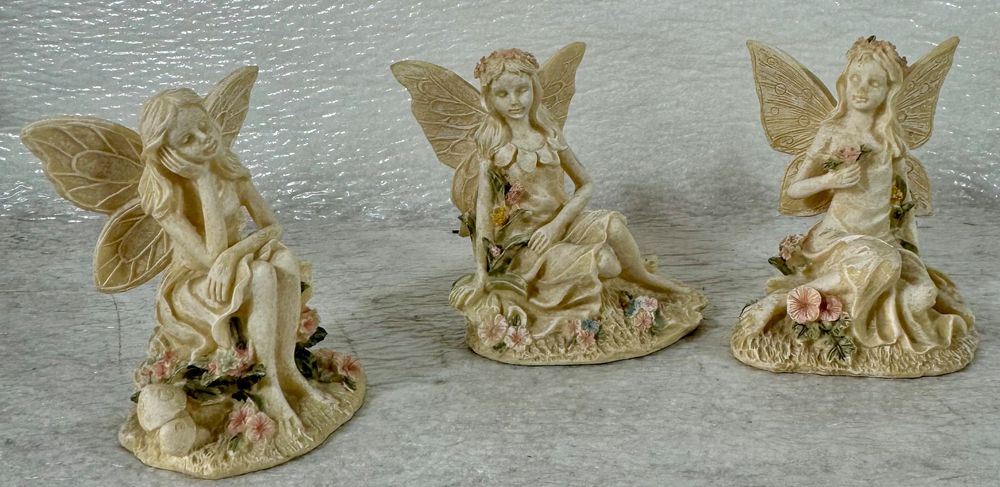 3er Set Feen Gartenfiguren Frühling Deko Elfen Figuren Te... (Gebraucht ...