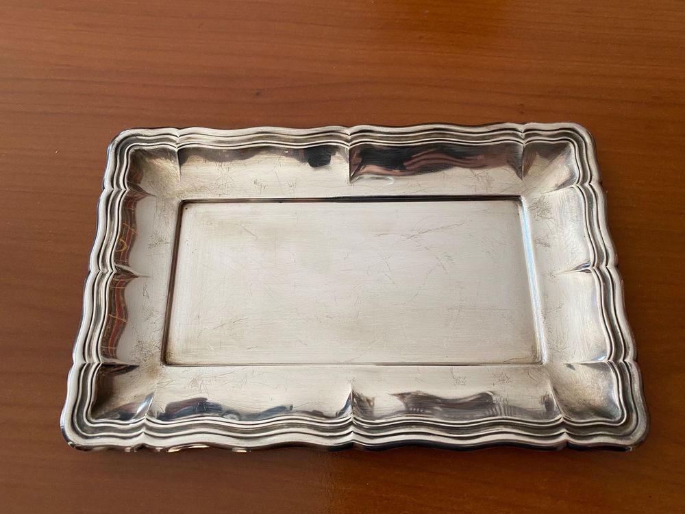 Wellner Alpacca versilbertes Tablett für Pralinen/Kuchen (Gebraucht) in ...