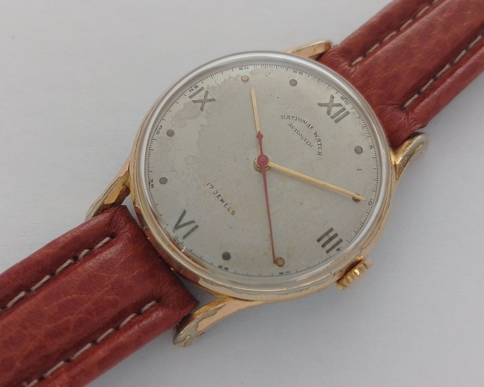 National Watch Hammer-Automatik Vintage Swiss Made Herrenuhr (Gebraucht ...
