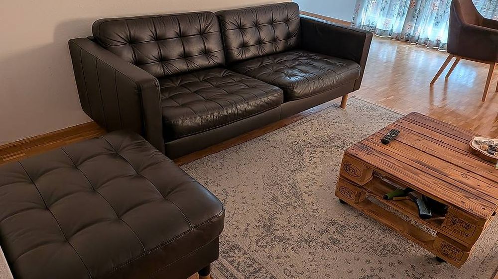 Landskrona 3-er Sofa (IKEA) inkl. Hocker (Gebraucht) in Bottmingen für ...