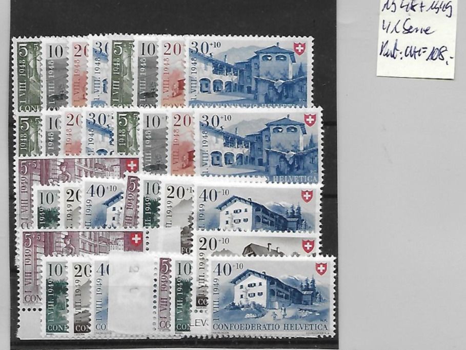 PP ** 1948 + 1949 4xSerie Kat: CHF 108.- (Neu (gemäss Beschreibung)) in Basel für CHF 3 – mit ...