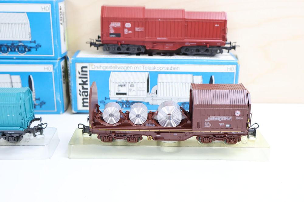 Märklin 3 x Teleskop-Haubenwagen 4693/4720/4687 - NP: 135.- (Gebraucht ...