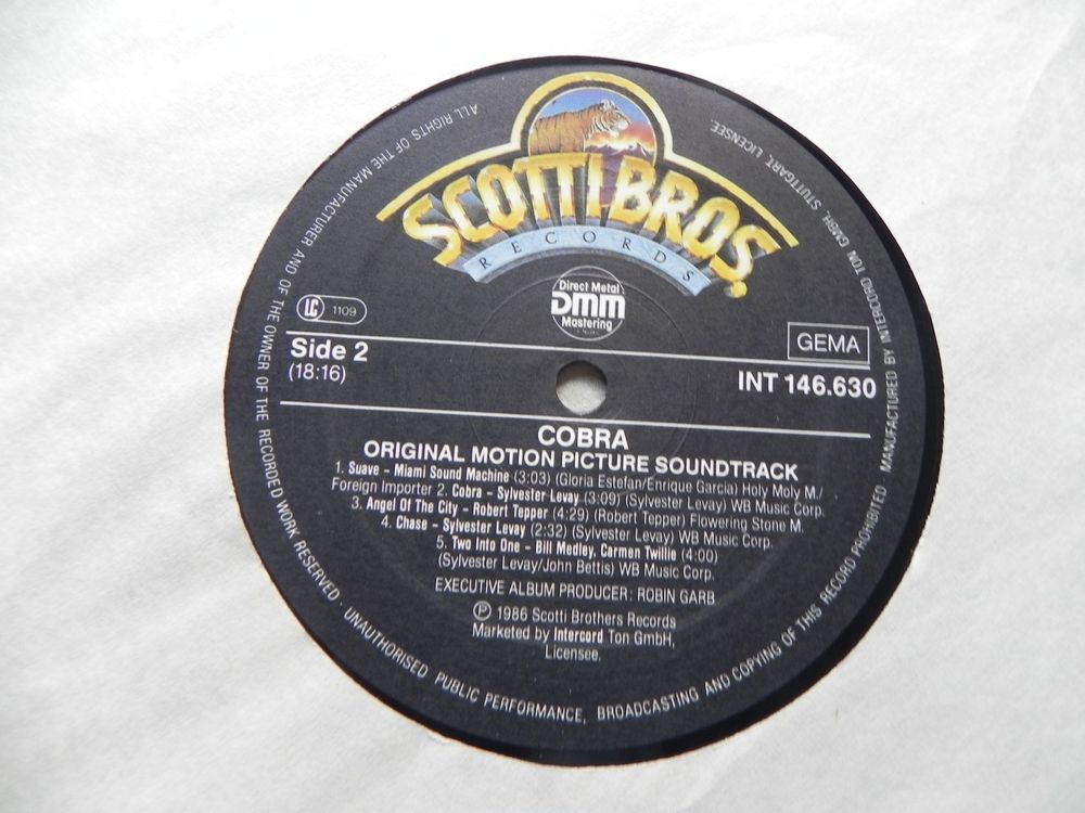 LP Movie Film Musik Soundtrack Cobra Sylvester Stallone 1986 (Gebraucht ...