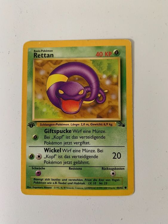 Rettan 1. Edition 46/62 Pokemonkarte | Kaufen auf Ricardo