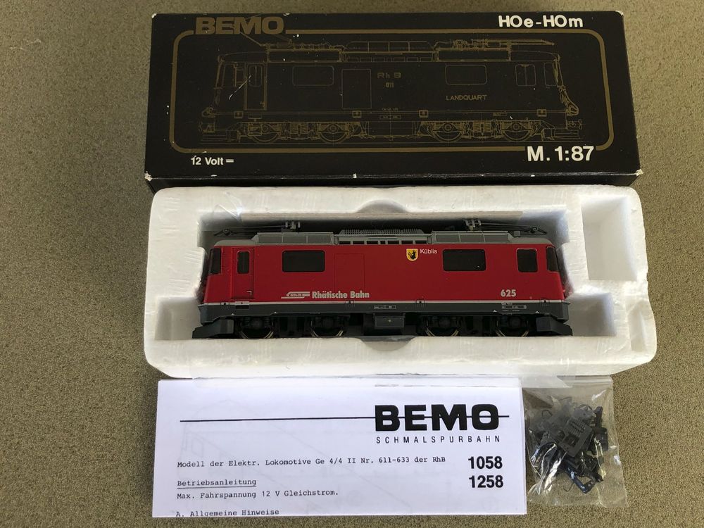 BEMO 1258 125 Ge 4/4 625 II "Küblis" HOm analog (Gebraucht) in ...