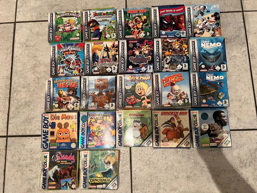 22 Nintendo Game Boy, GameBoy Color & Advance Spiele mit OVP (Gebraucht ...