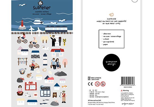 Aufkleber/Sticker Set - Ozean Dorf | Kaufen auf Ricardo