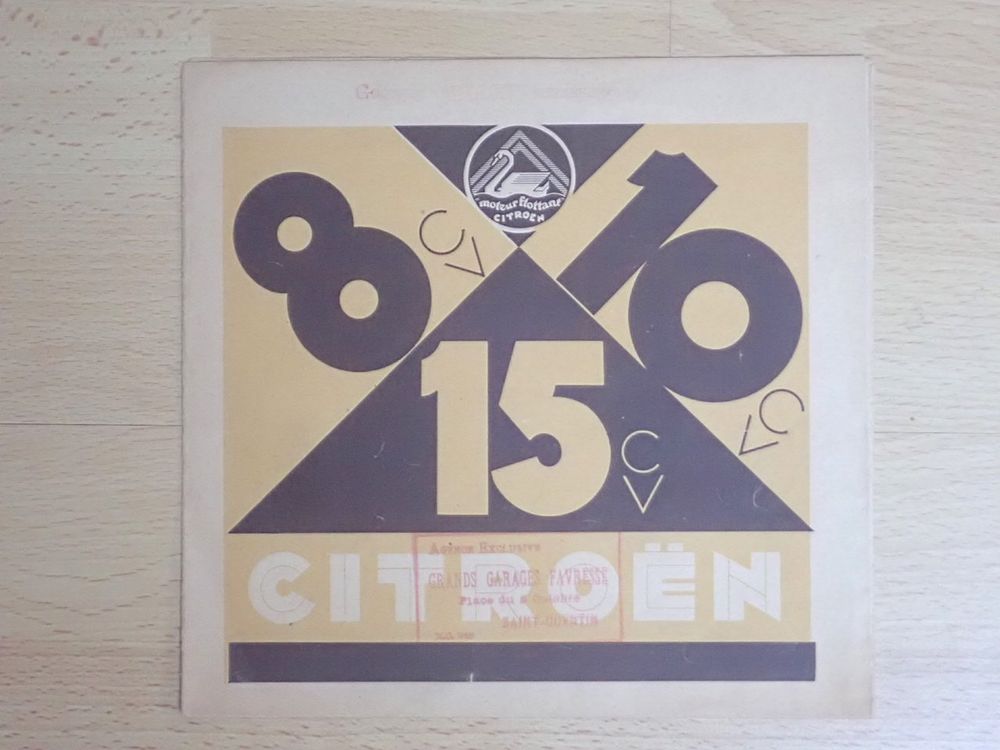 Citroen 8CV 10CV 15CV - Prospekt 1933 - AC 2473 - B002 (Gebraucht) in ...