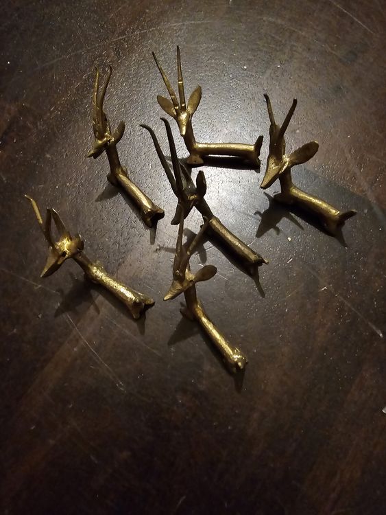 6er Set Antilope Figuren Messing Vintage Deko Afrika Figuren (Gebraucht) in Basel für CHF 18 ...