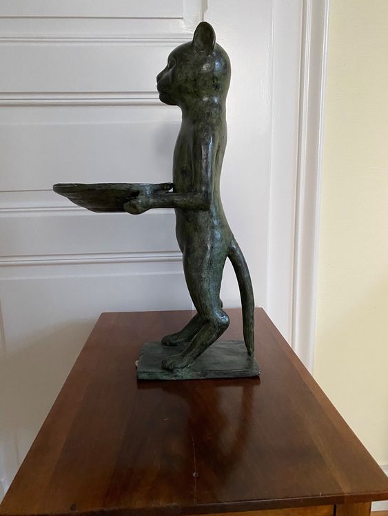 Bronze Skulptur CAT BUTLER | Kaufen auf Ricardo