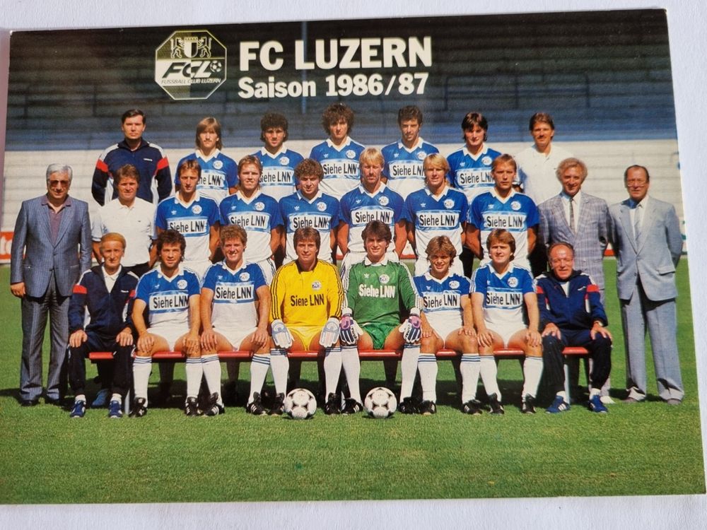 Autogramm Karte FC Luzern Saison 1986/87 (Gebraucht) in Konolfingen für ...