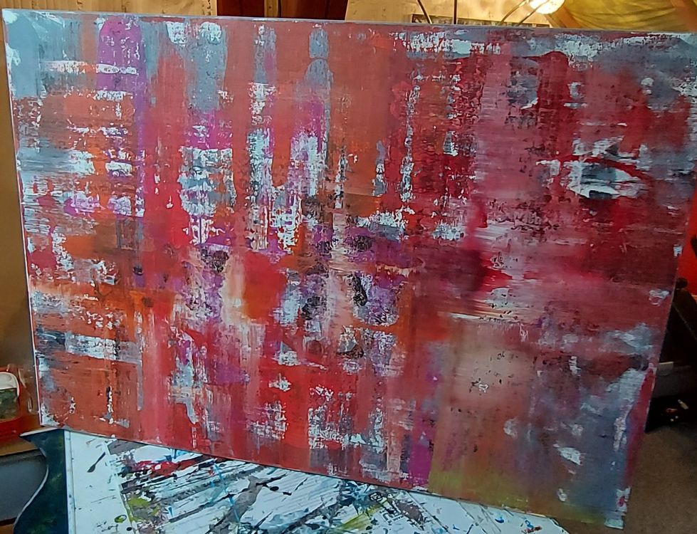 Gemälde Abstrakt Farbig von mir selbstgemalt 70×100 | Kaufen auf Ricardo