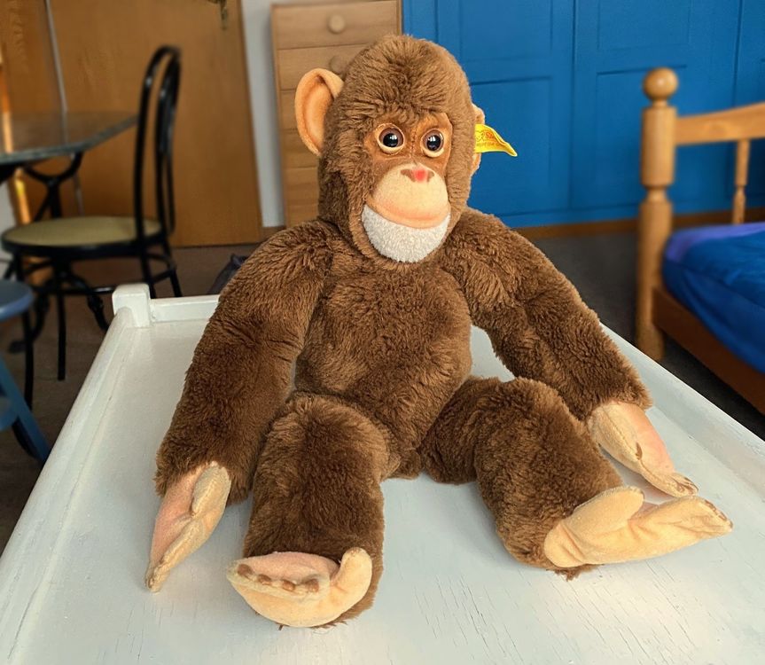 Steiff Affe 40cm, mit Steiffknopf, 60er Jahre, top Zustand (Gebraucht ...