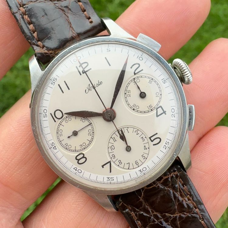 Vintage steel 36mm ARISTO Chronograph, Cal. Valjoux 71 (Gebraucht) in ...