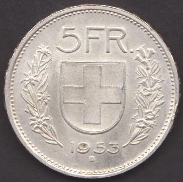Silber 5 Franken 1953 | Kaufen auf Ricardo
