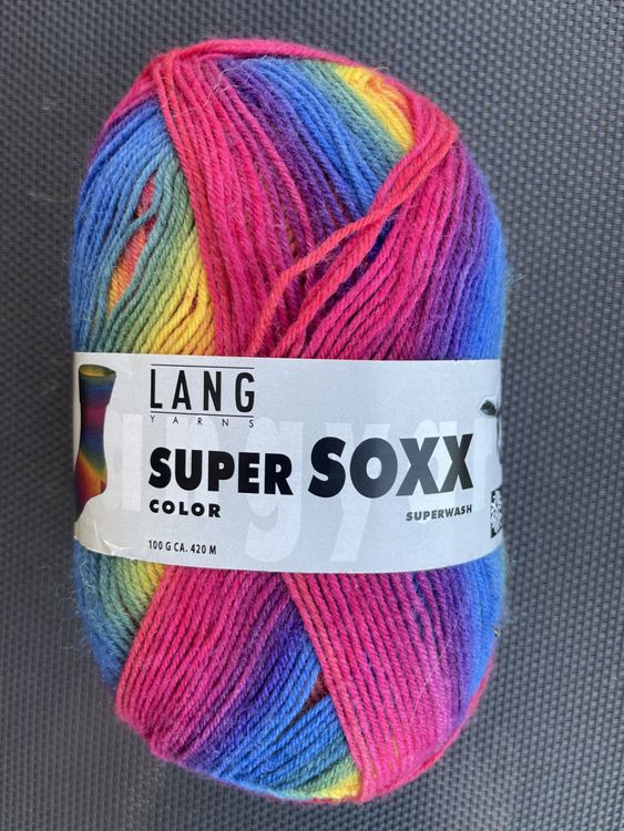 Sockenwolle: Super SOXX Color von Lang, 1 Knäuel à 100g (Neu (gemäss Beschreibung)) in ...