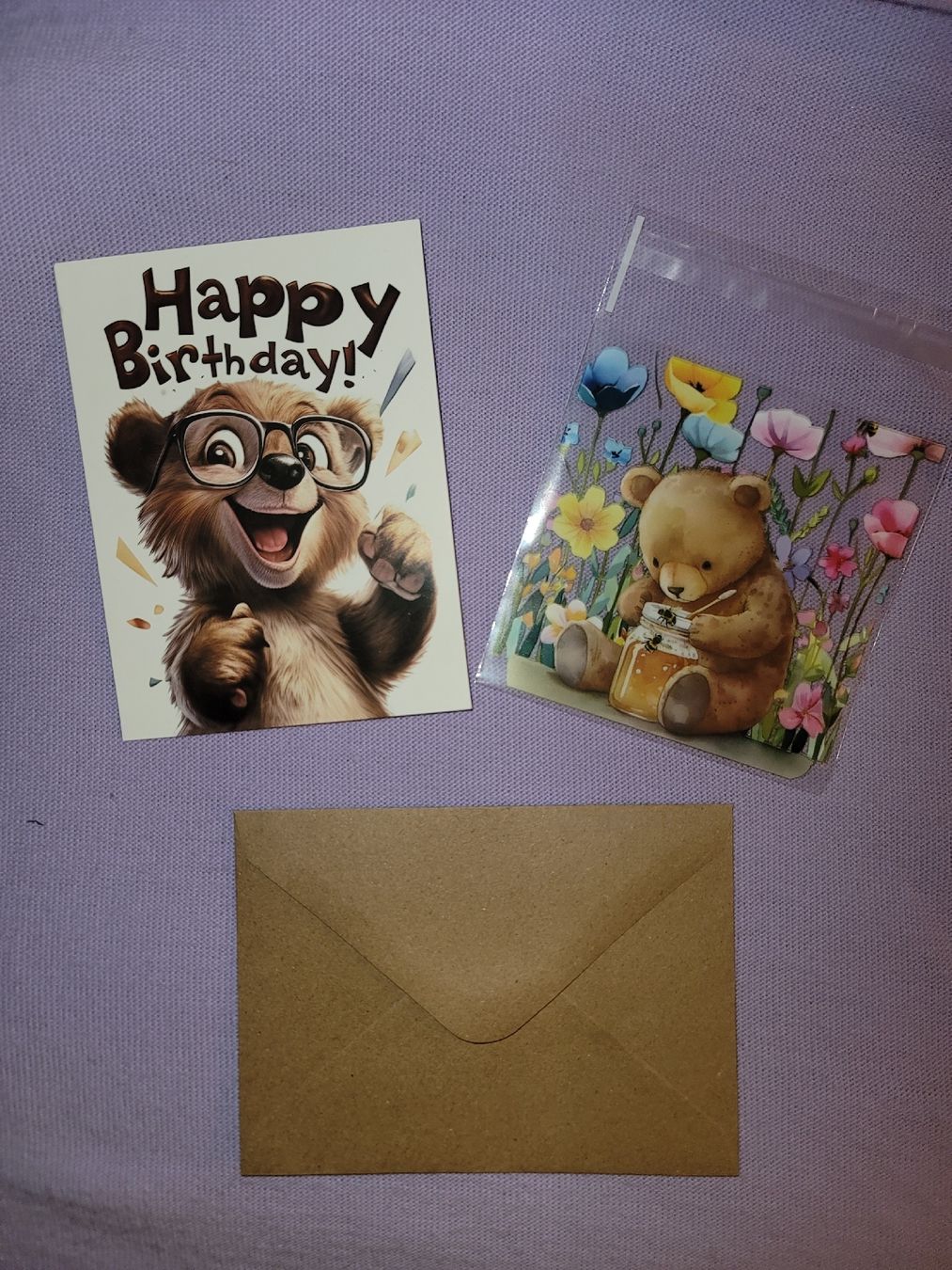 Geburtstagskarte Bär, Happy Bear Day, orso, ours, Carte d'an (Neu und ...