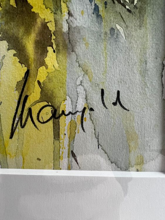 Gerhard Mangold - Sonnenblumen Aquarell Handsigniert (Gebraucht) in Neuhausen am Rheinfall für ...