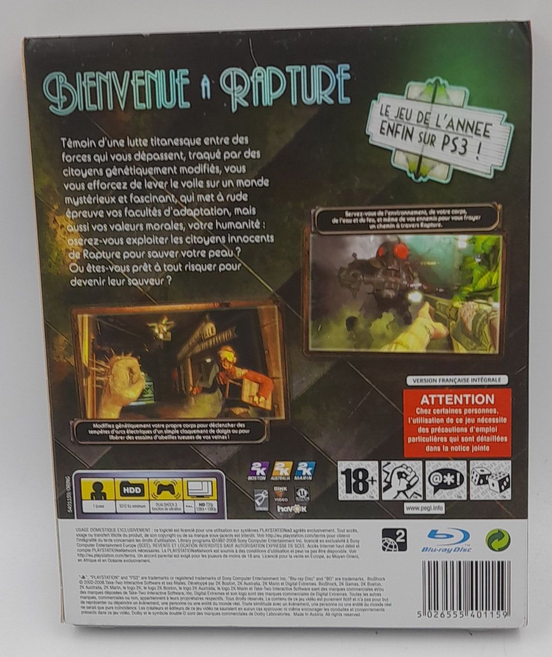 Bioshock Complete Edition PS3 – Box Carton + Jeu + Notice (D'occasion ...
